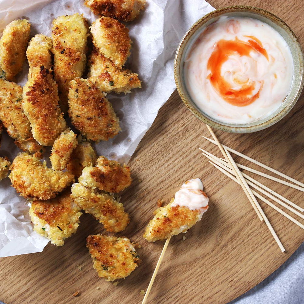 Crispy chicken bites with chilli yogurt dip | EasiYo NZ